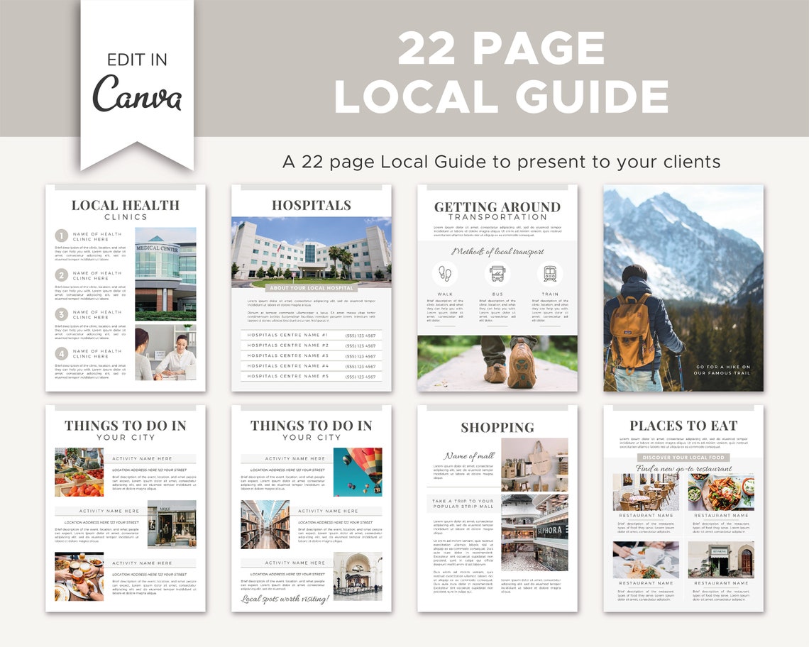 Real Estate Local Guide Welcome Guide Real Estate - Etsy