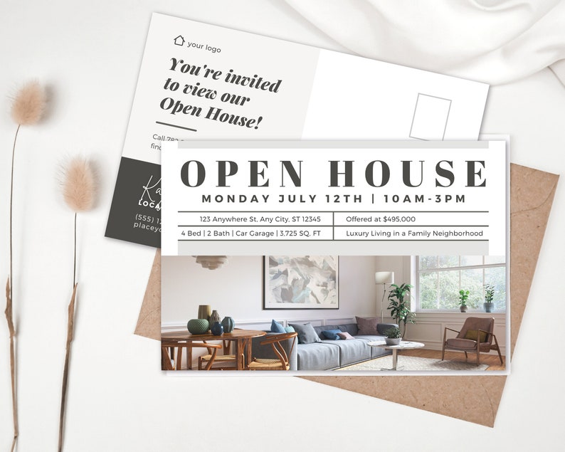10 Open House Real Estate Postcards Open House Invitations - Etsy