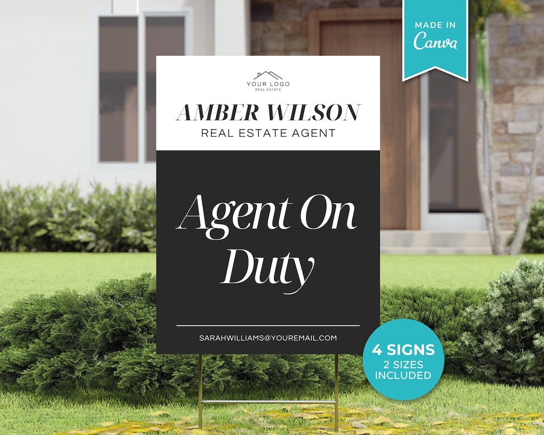 Real Estate Yard Sign Template | for Sale Sign | Property Sign | Real ...