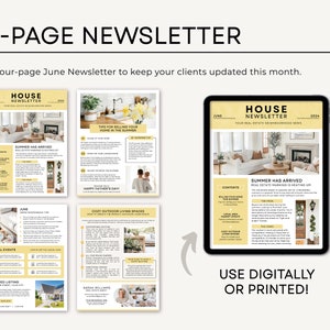 Real Estate June Newsletter | Real Estate Marketing | Realtor Template ...