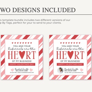 Valentine's Day Realtor Tags | Your Referrals Are the Heart of My ...