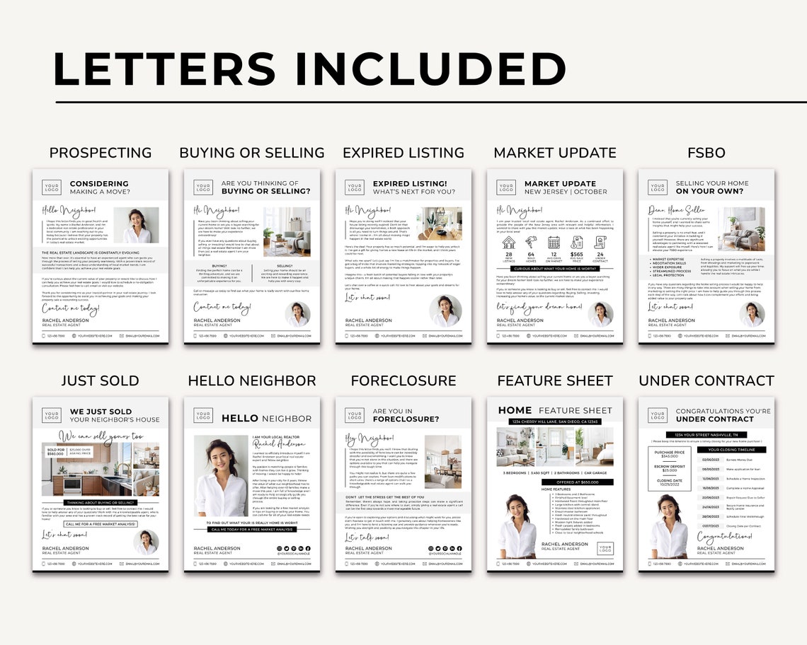 Real Estate Marketing Letter Bundle | Prospecting Letter | Real Estate ...