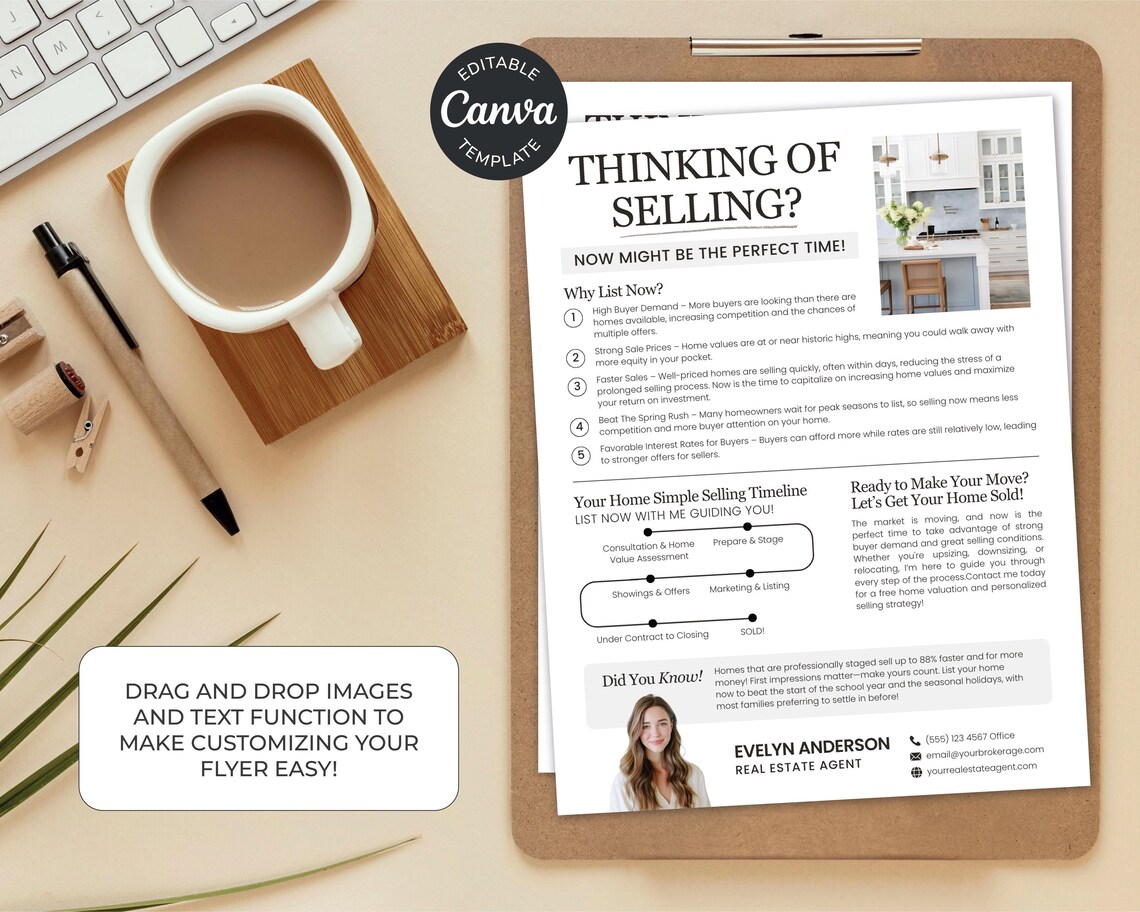Thinking of Selling Flyer | New Agent Flyer | Real Estate Marketing ...