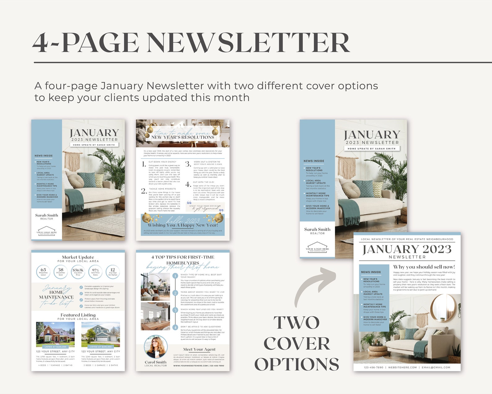 Real Estate Newsletter | January Newsletter | Real Estate Marketing ...