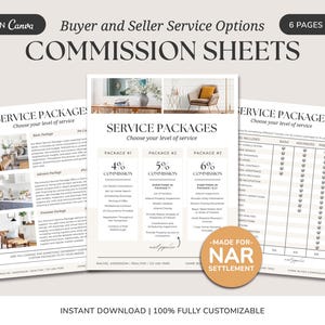 Real Estate Commission Template | Real Estate Agent Commission | Buyers ...