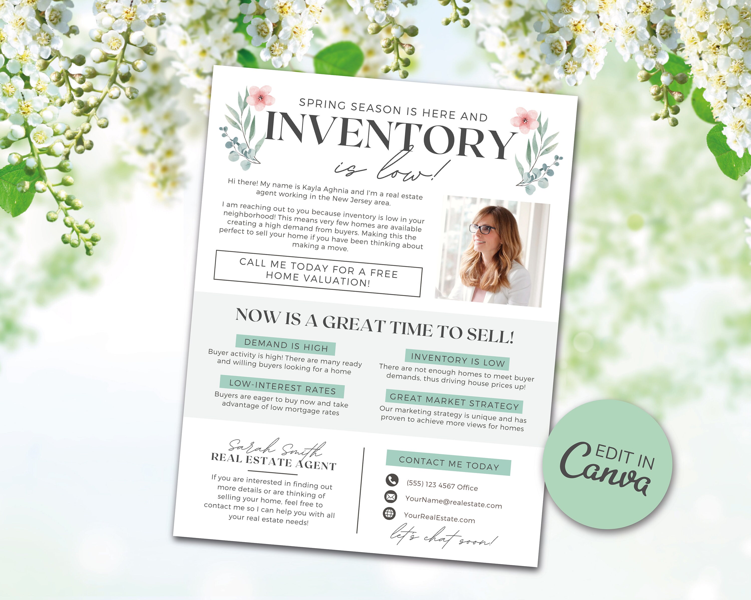 Spring Real Estate Flyer Real Estate Low Inventory Flyer - Etsy