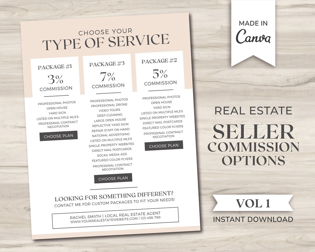 Real Estate Commission Sheets | Listing Presentation | Real Estate ...