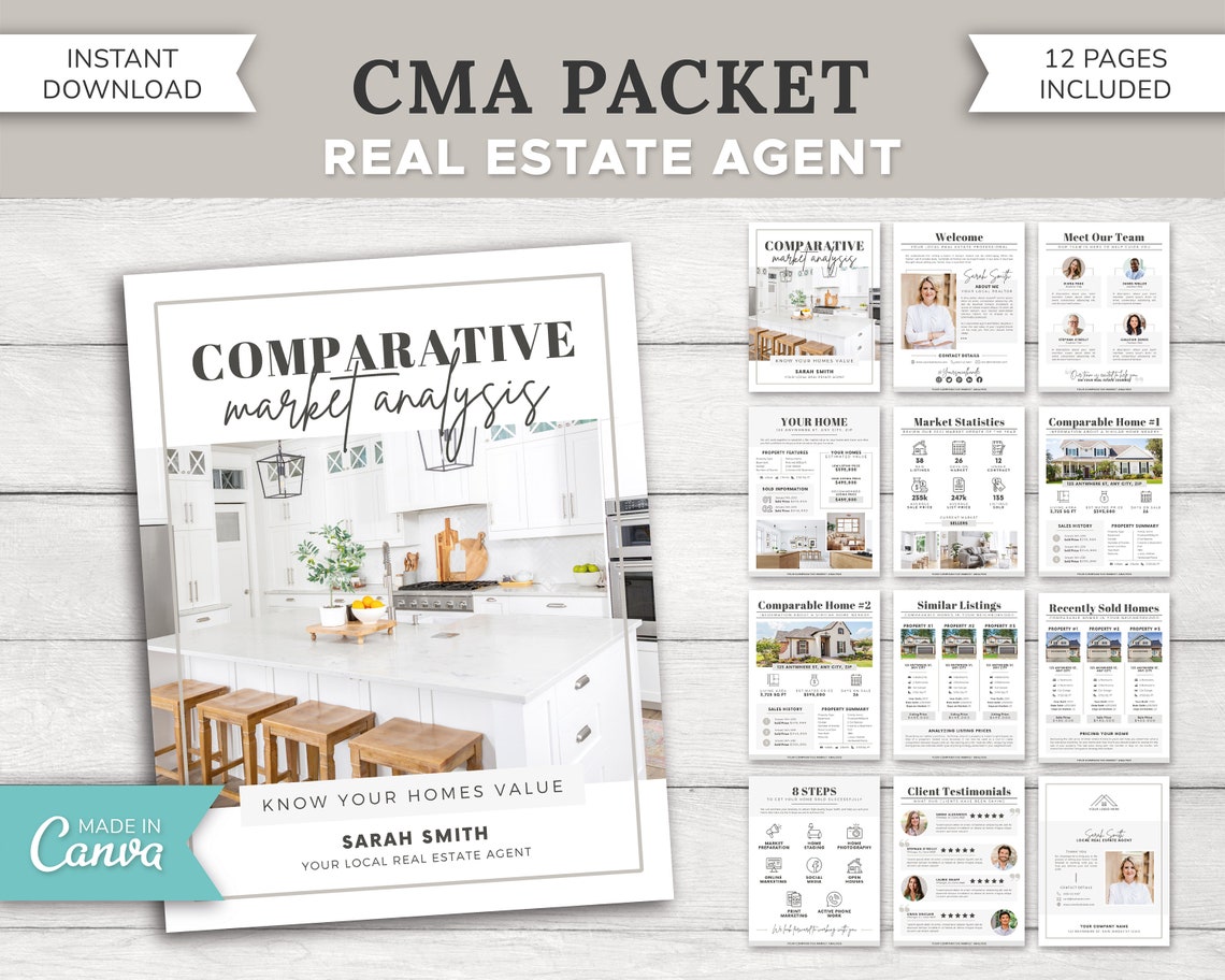 Real Estate CMA Packet Comparative Market Analysis Real - Etsy