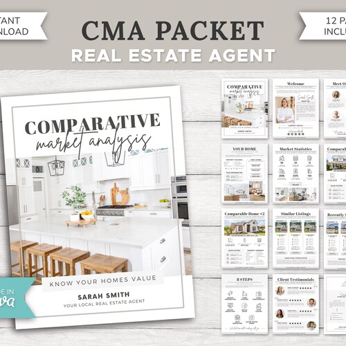 Real Estate Cma Packet Comparative Market Analysis Canva Etsy