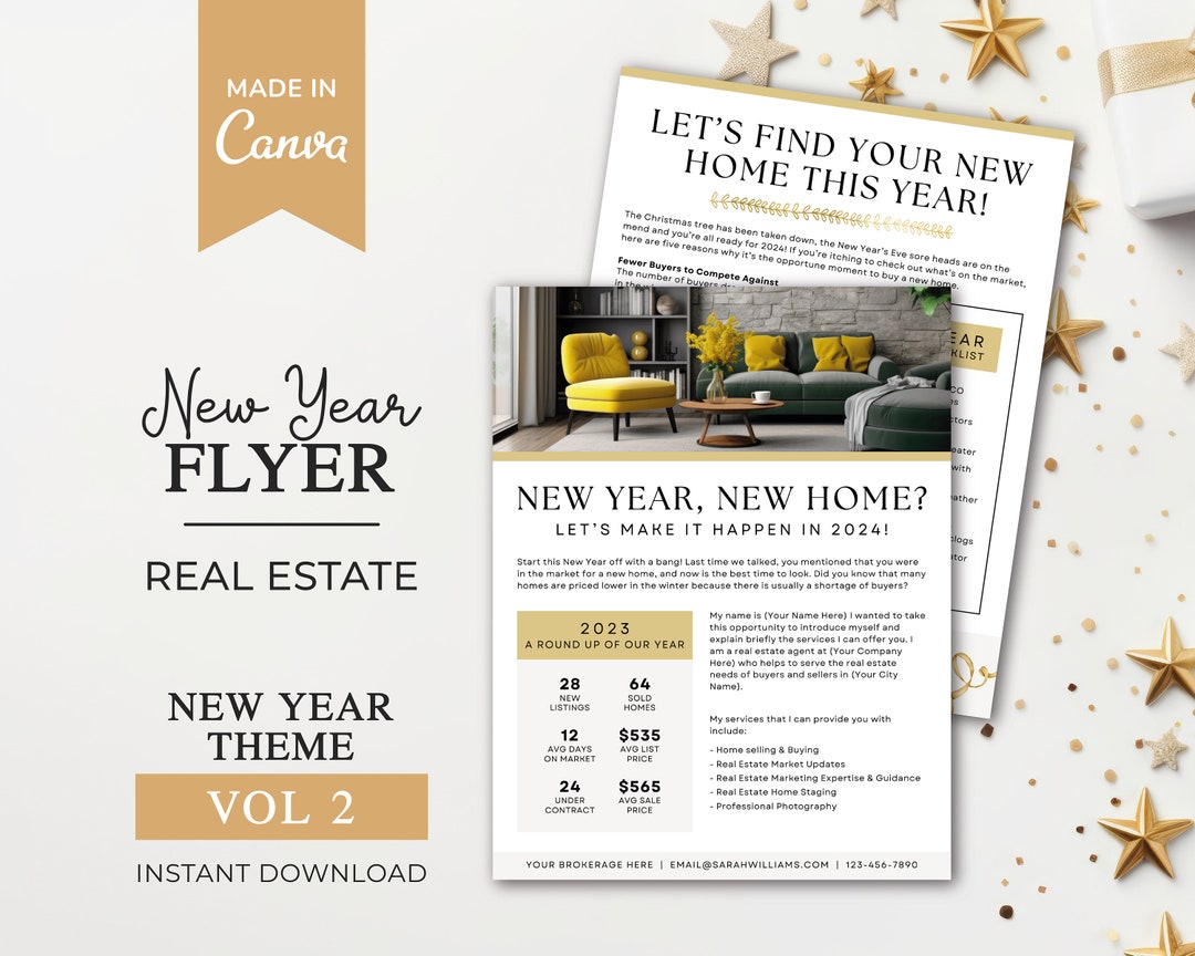 New Year Real Estate Flyer | Realtor Prospecting Letter | New Year New ...