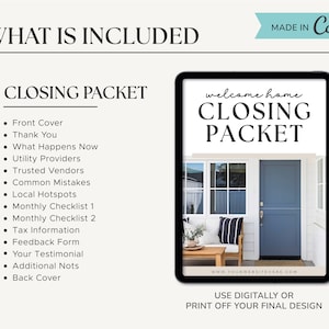 Real Estate Closing Packet | New Home Guide | Real Estate Marketing ...