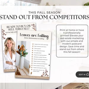 Real Estate Fall Maintenance Postcard | Real Estate Marketing | Fall ...