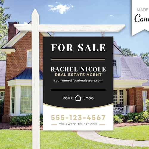 Real Estate Yard Sign Template for Sale Yard Sign - Etsy