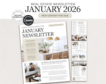 Real Estate January Newsletter | Real Estate Marketing | Real Estate ...