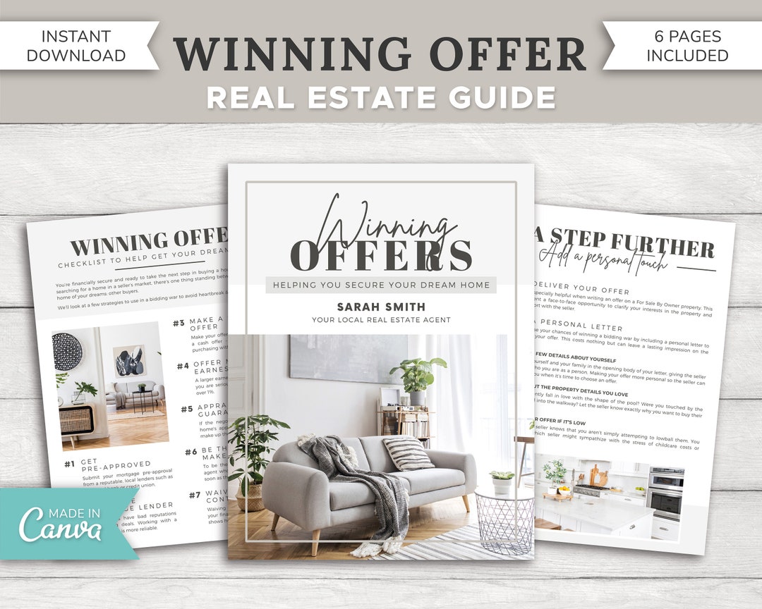 6 Pg Realtor Winning Offer Guide | Real Estate Marketing | Realtor ...