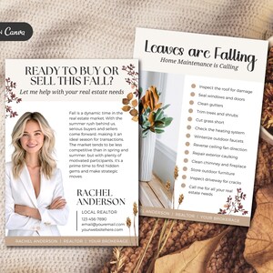 Real Estate Fall Maintenance Postcard | Real Estate Marketing | Fall ...