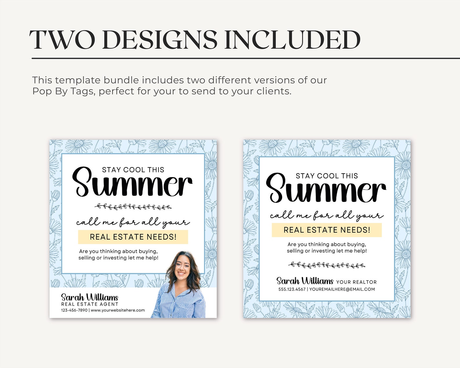 Realtor Summer Gift Tags | Real Estate Heating up Pop by Tags | Summer ...