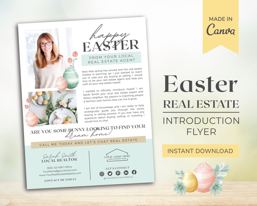 Easter Real Estate Flyer | Real Estate Spring Marketing | Real Estate ...