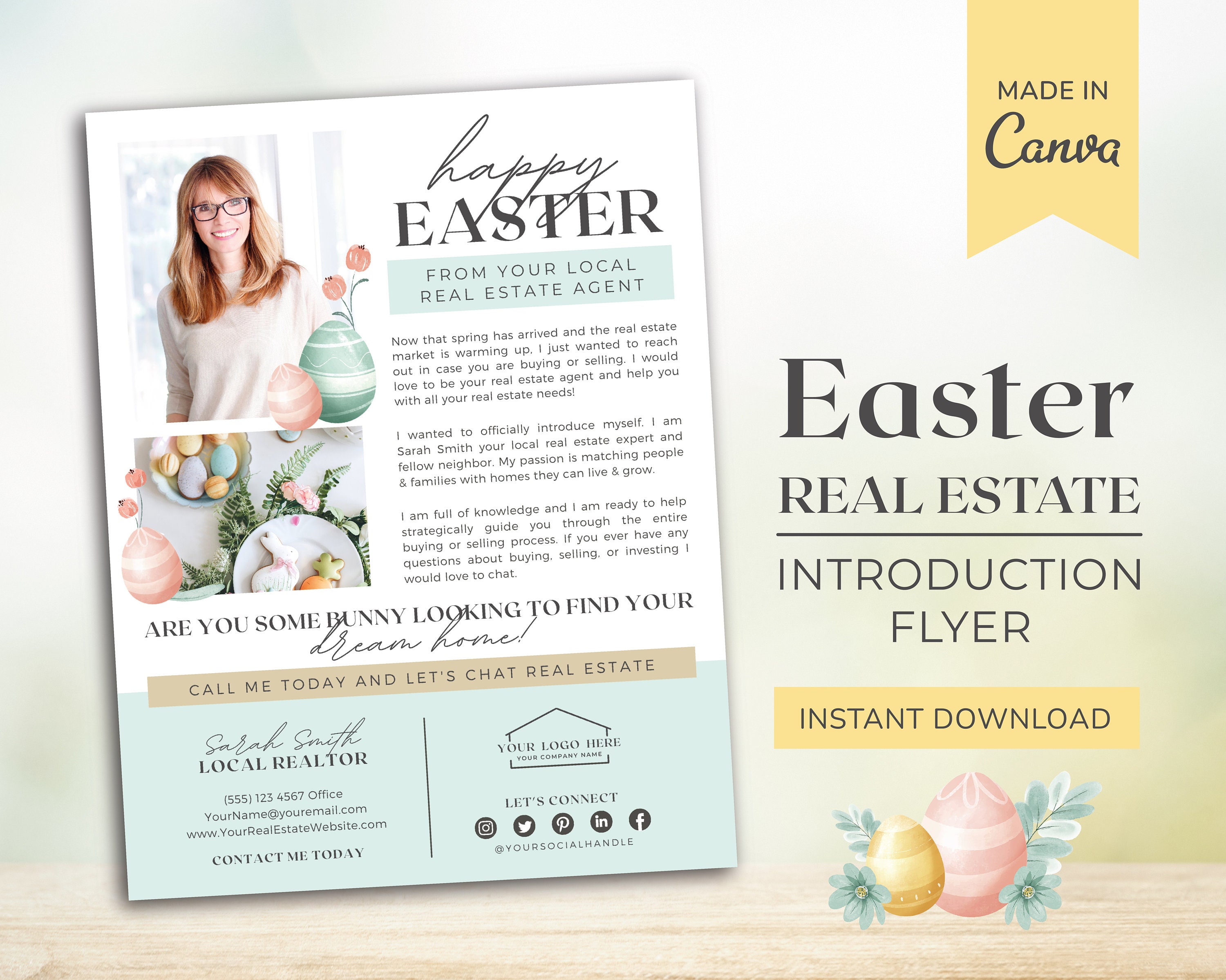 Easter Real Estate Flyer | Real Estate Spring Marketing | Real Estate ...