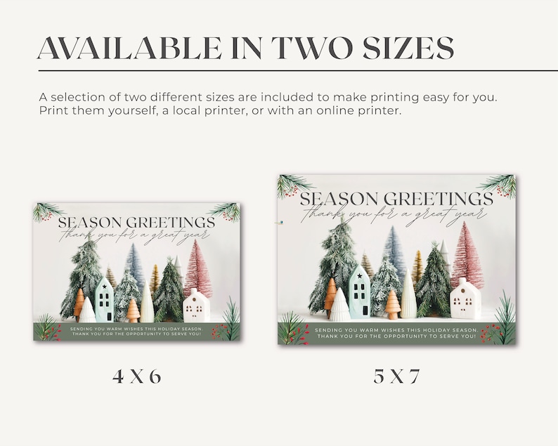 Real Estate Holiday Greeting Postcard | Real Estate Christmas Card ...
