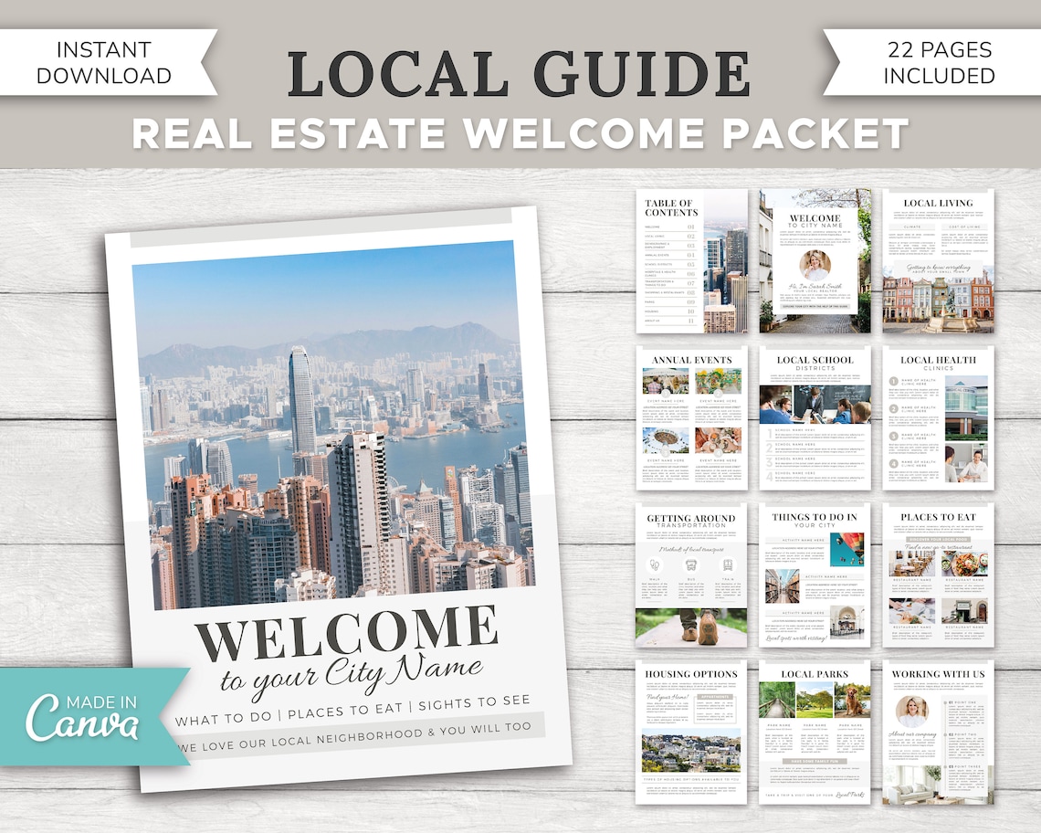 Real Estate Local Guide Welcome Guide Real Estate - Etsy