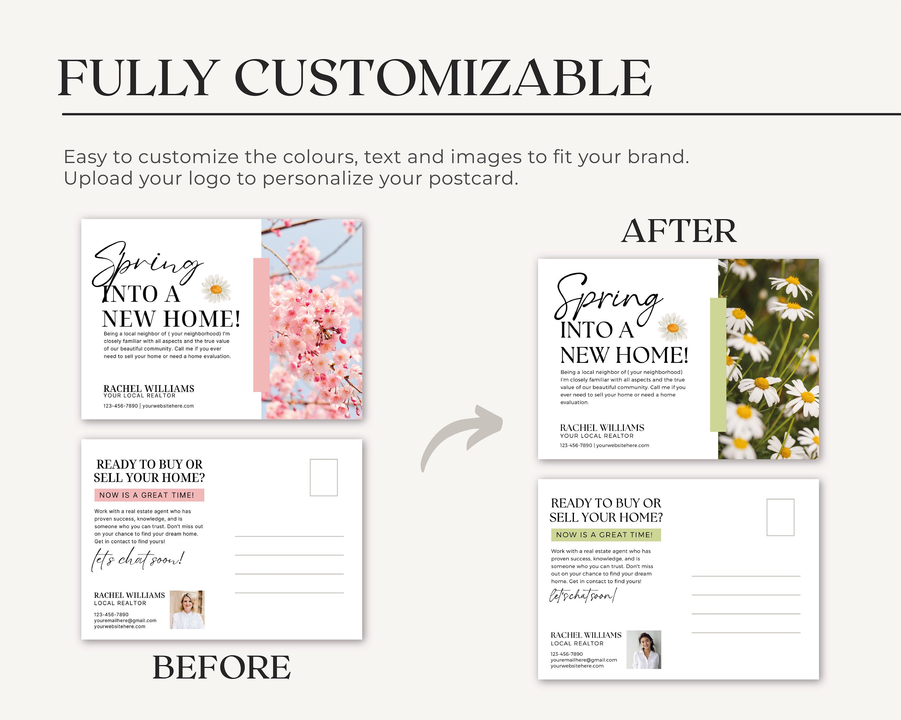 Real Estate Spring Postcard | Spring Into a New Home | Real Estate ...