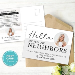 Real Estate Postcard | Hello Neighbor Postcard | Farming Postcard ...