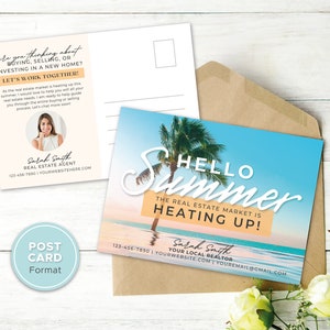 Real Estate Summer Postcard | Real Estate Marketing | Summer Card ...