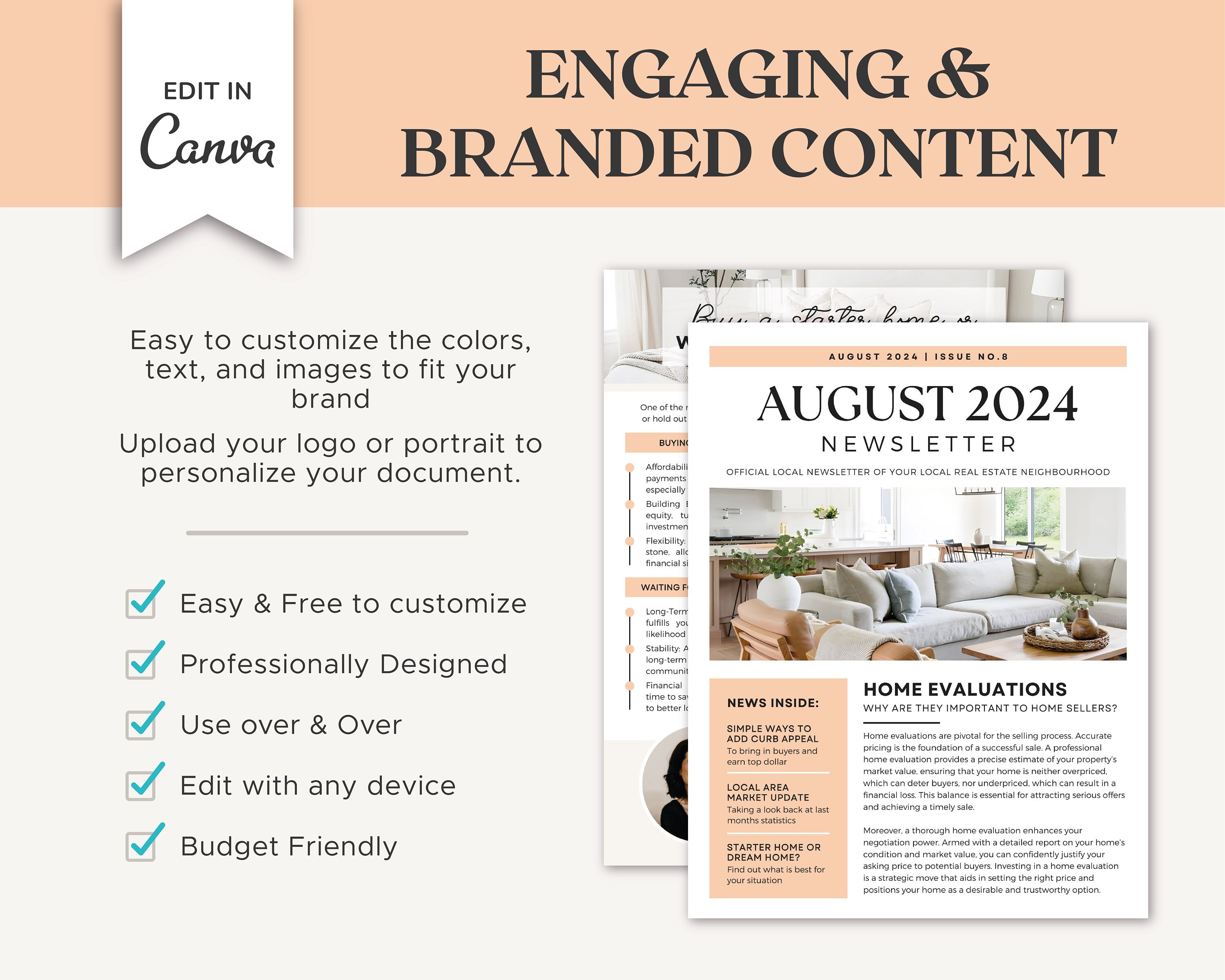 Real Estate August 2024 Newsletter | Real Estate Marketing | Real ...
