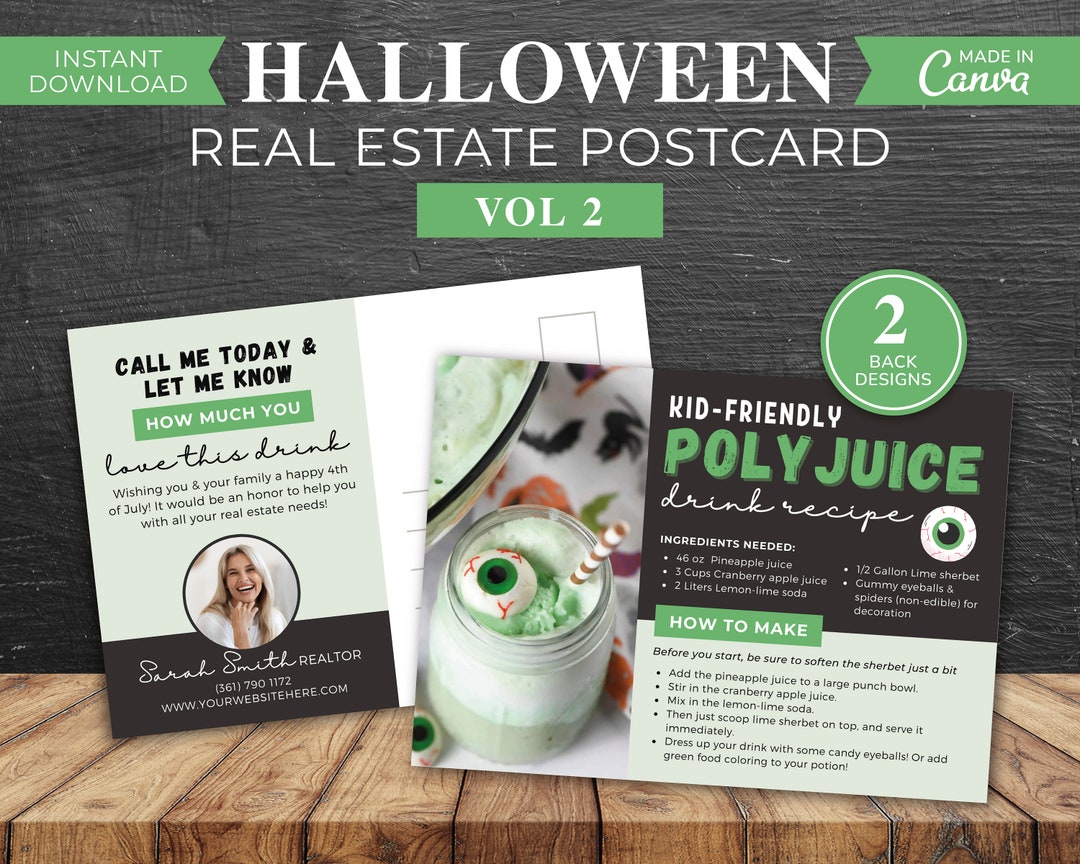 Halloween Real Estate Postcard | Real Estate Marketing | Halloween Fall ...