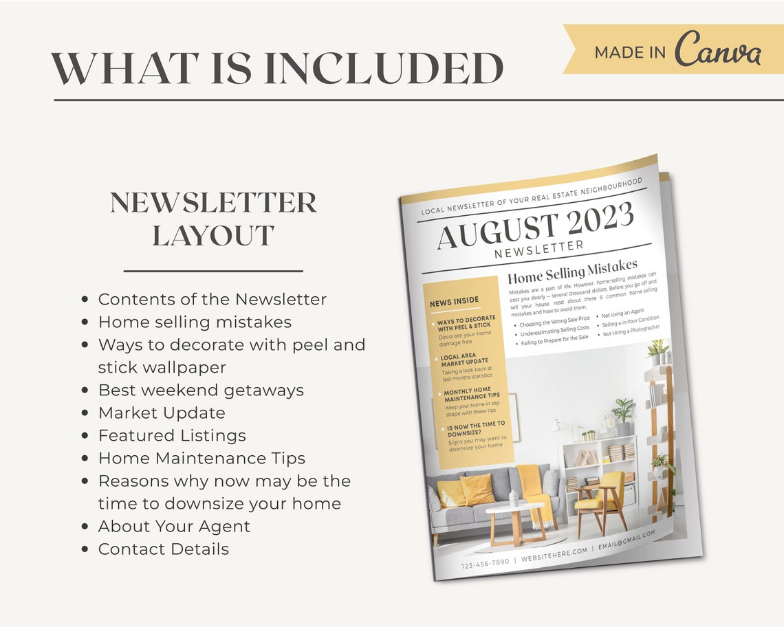 Real Estate Newsletter | August Newsletter | Real Estate Marketing ...