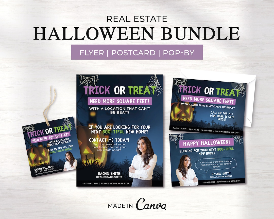 Halloween Real Estate Trick or Treat Bundle | Real Estate Fall Flyer ...