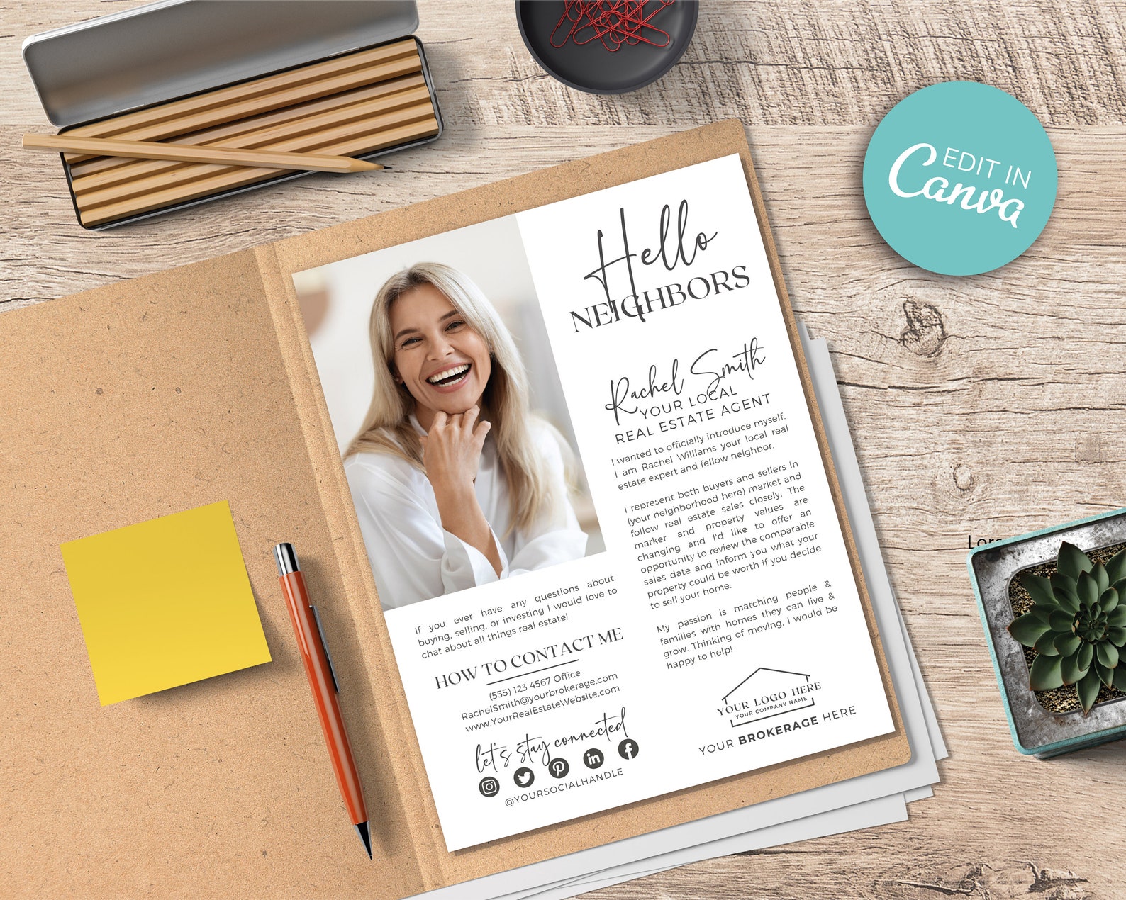Hello Neighbor Agent Introduction Letter | Real Estate Introduction ...