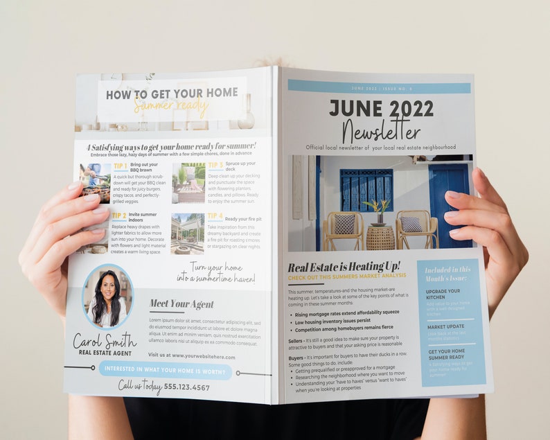 Real Estate June Newsletter Real Estate Marketing Realtor - Etsy
