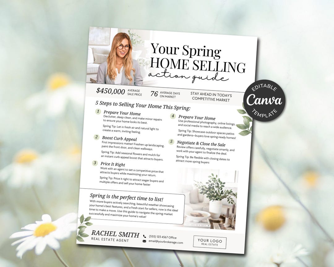 Spring Real Estate Home Selling Flyer | Introduction Flyer | Spring ...