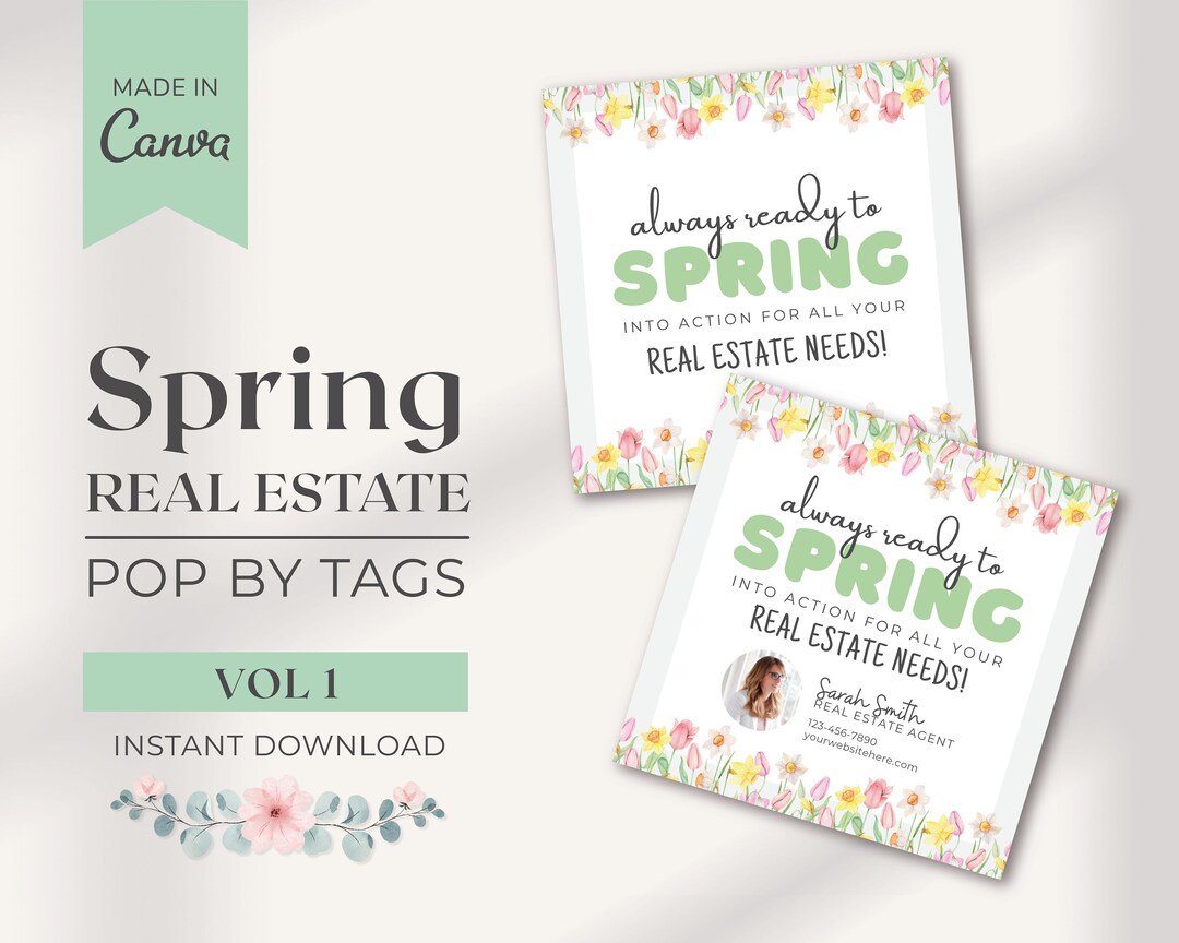 Realtor Spring Pop by Tags | Real Estate Gift Tag for Clients | Real ...