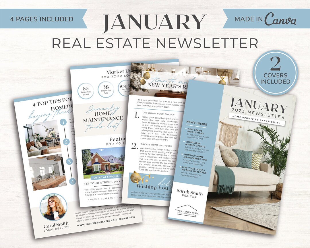 Real Estate Newsletter | January Newsletter | Real Estate Marketing ...