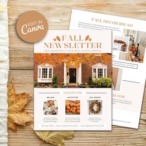 Real Estate Fall Newsletter 2022 | Real Estate Fall Marketing | Realtor ...