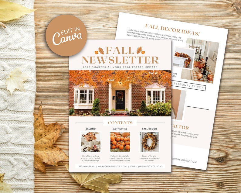 Real Estate Fall Newsletter 2022 | Real Estate Fall Marketing | Realtor ...