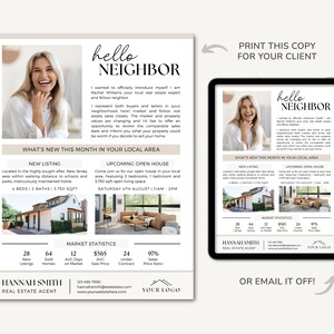 Hello Neighbor Agent Introduction Flyer | Real Estate Market Update ...