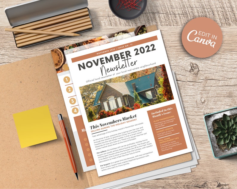Real Estate November Newsletter | Real Estate Marketing | Realtor ...