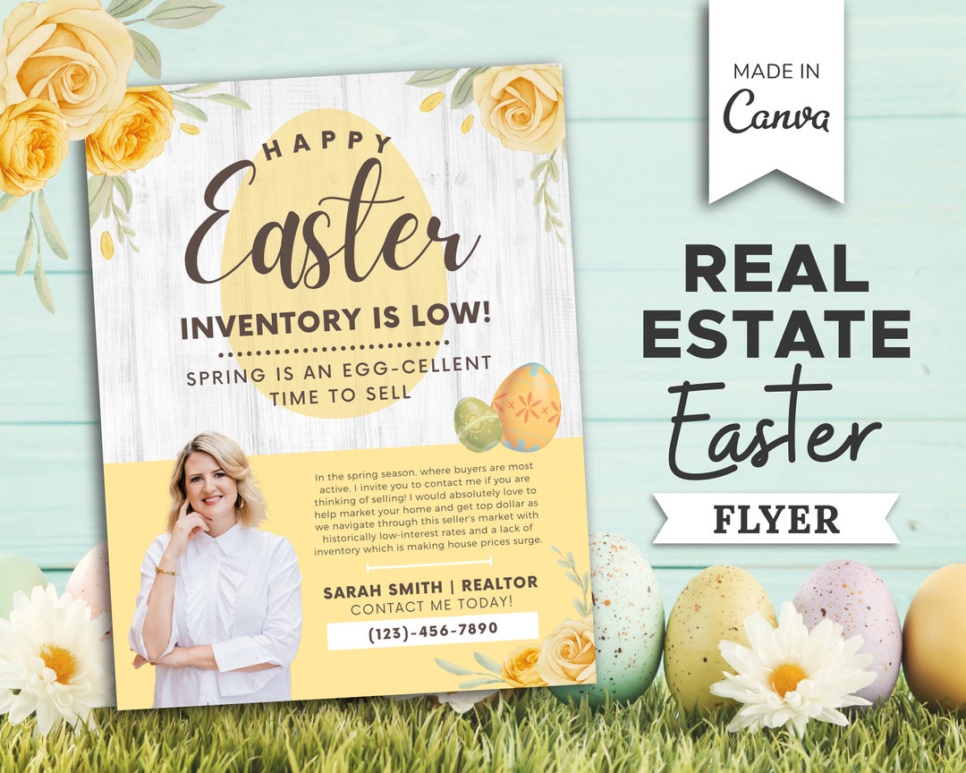 Easter Real Estate Low Inventory Flyer | Real Estate Spring Marketing ...