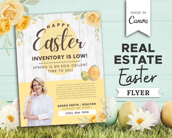 Easter Real Estate Low Inventory Flyer Real Estate Spring - Etsy