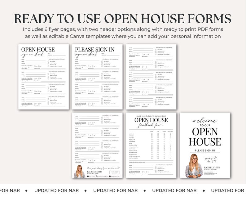 Open House Sign in Sheet | Real Estate Marketing | Open House Bundle ...
