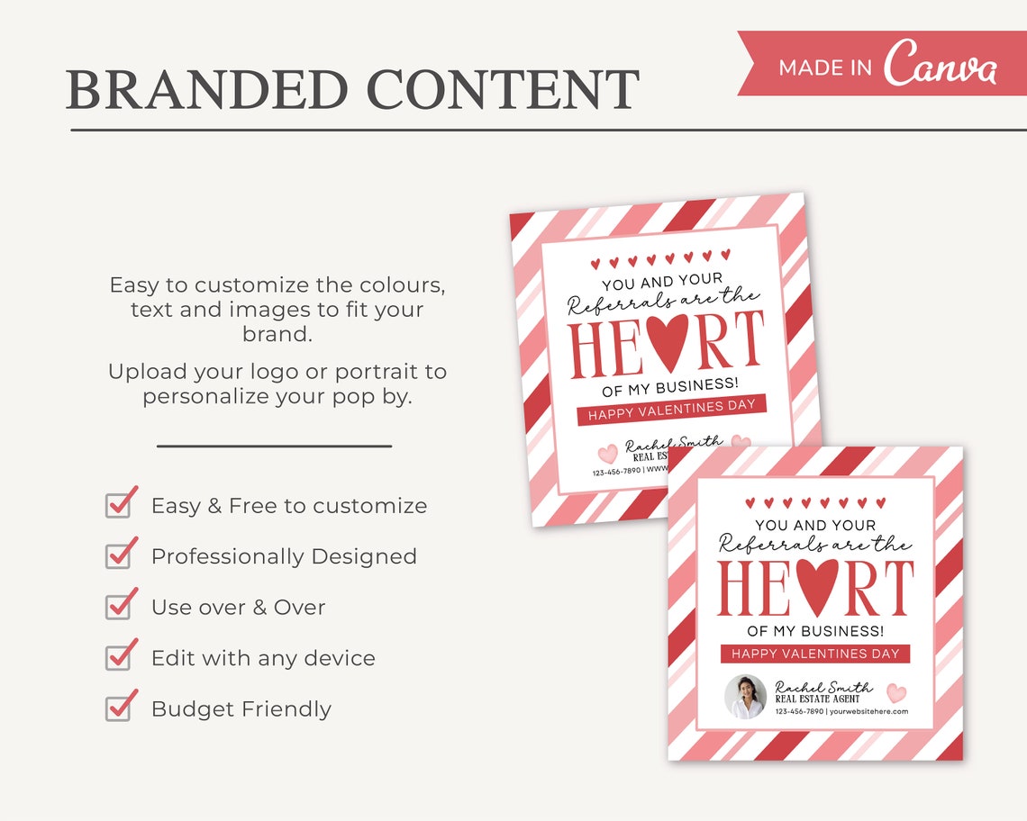 Valentine's Day Realtor Tags | Your Referrals Are the Heart of My ...
