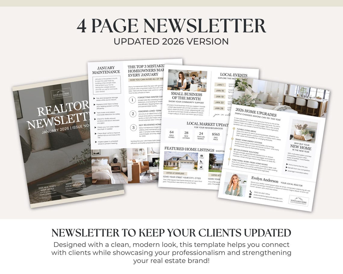 January 2026 Real Estate Newsletter | Real Estate Winter Marketing ...