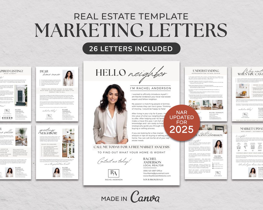 Real Estate Farming Letter Bundle | Real Estate Marketing | Real Estate ...