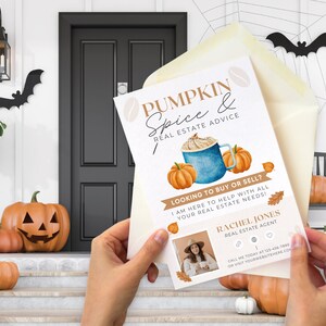 Fall Real Estate Mailer | Real Estate Fall Postcard | Pumpkin Mailer ...