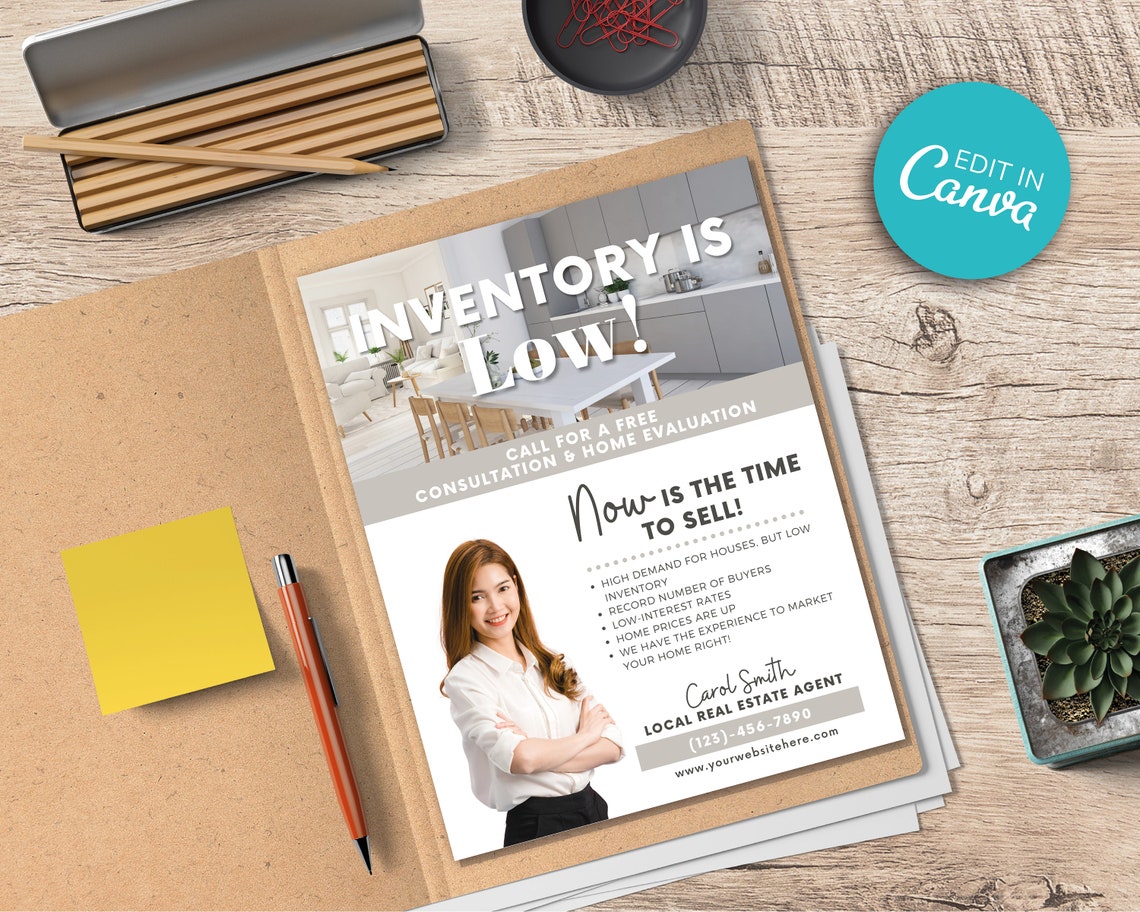 Real Estate Low Inventory Flyer Real Estate Marketing Real - Etsy