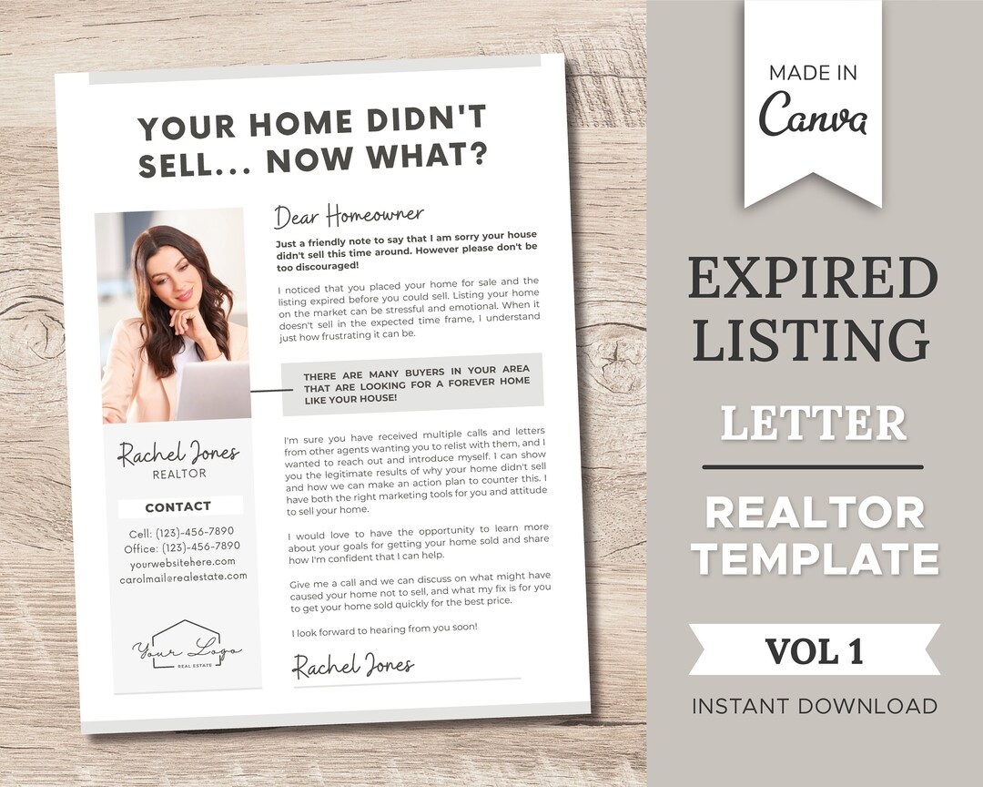 Real Estate Expired Listing Flyer | Real Estate Marketing | Real Estate Flyer | Realtor Intro ...